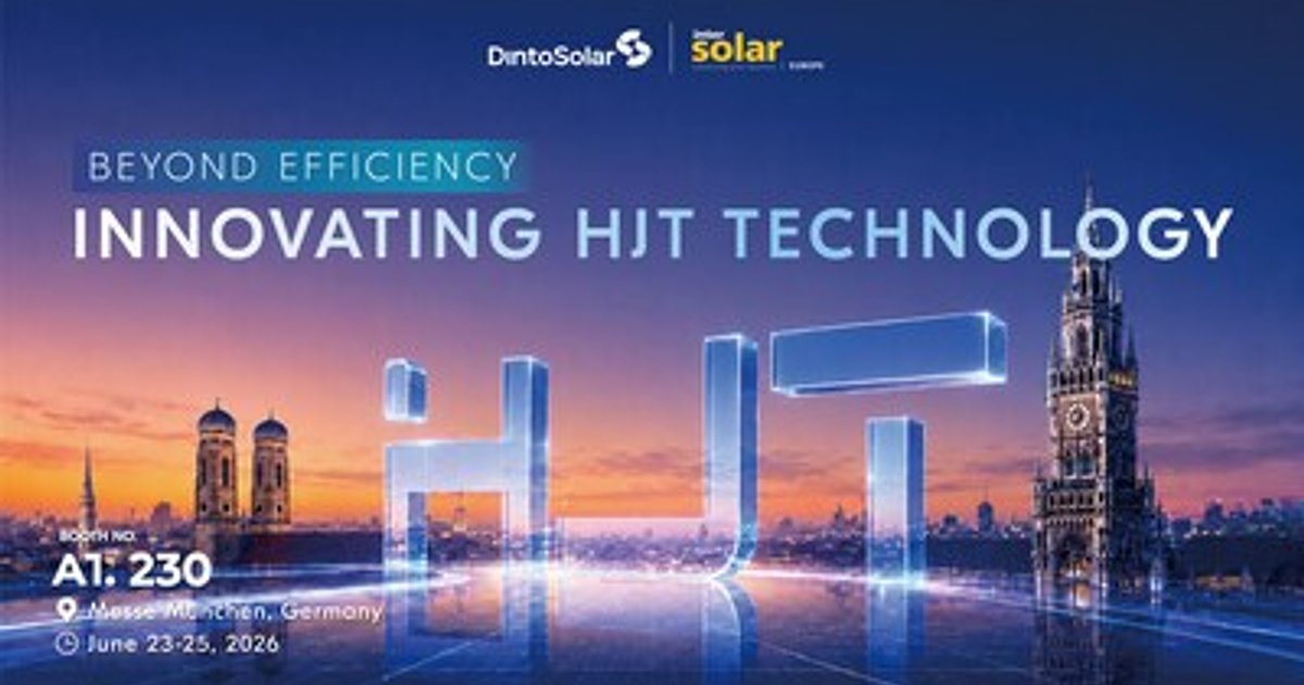 Dinto Solar Unveils 765W HJT Panels, Targets Vertical PV in Europe ...