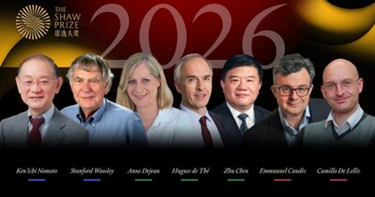 Shaw Prize 2026 Honors Pioneers of Cancer Cures and Cosmic Origins ...