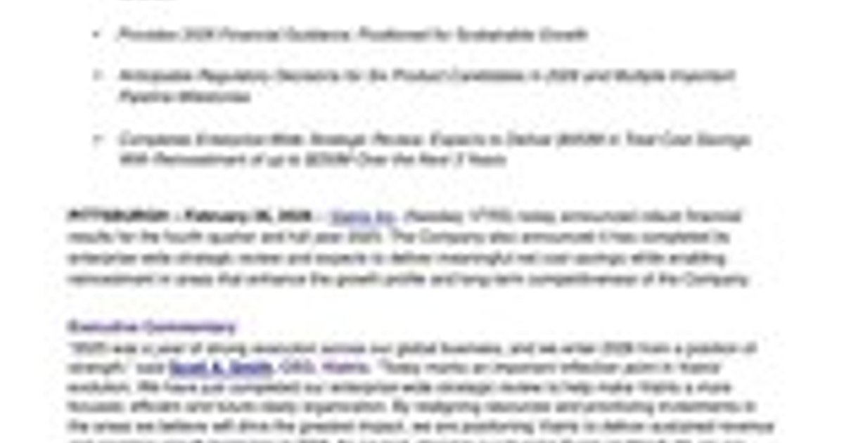 Viatris Pivots to Growth with Major Restructuring, Robust Pipeline ...