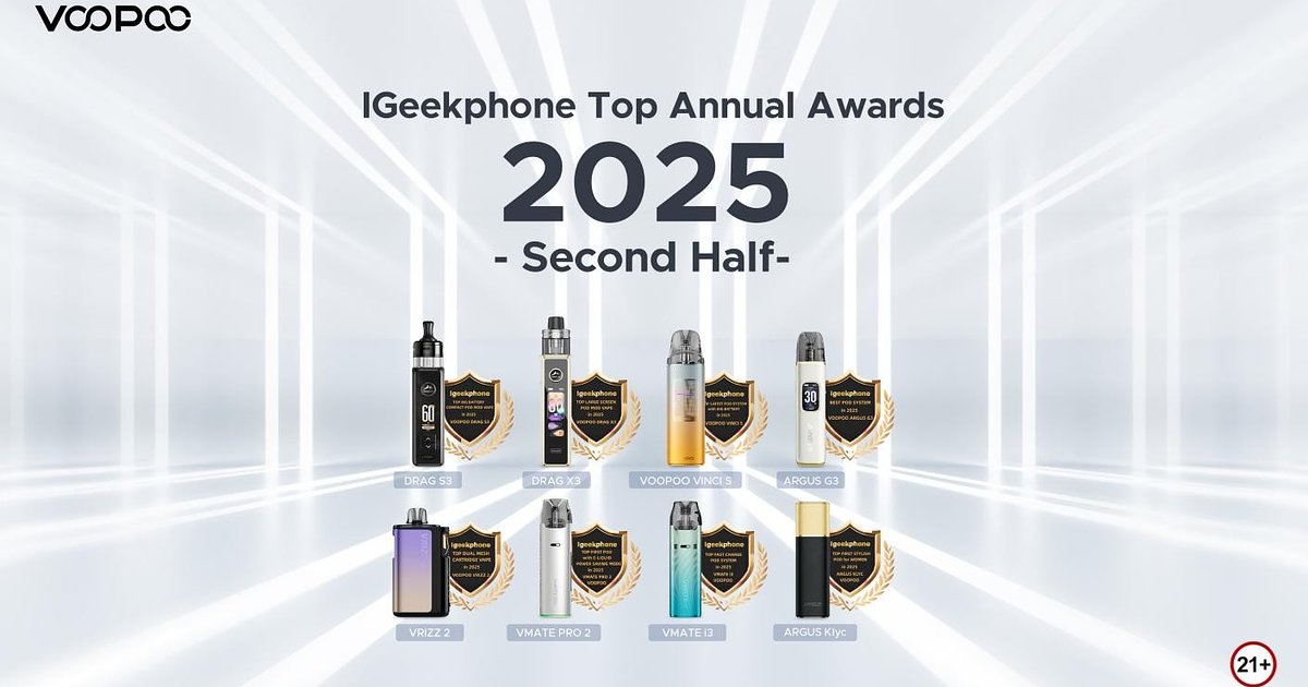 VOOPOO Dominates Design Awards, Navigating Evolving Vaping Landscape ...